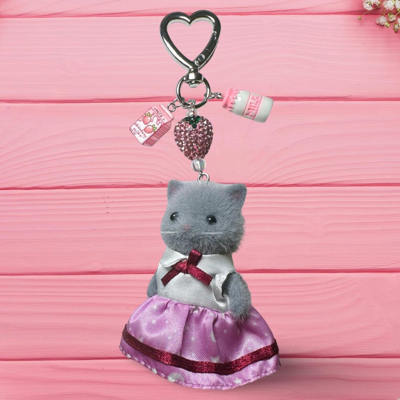 Vintage Sylvanian Families Keychain /calico Critters Keychain / Phone ...