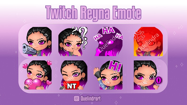 Valorant Reyna Chibi Emote - Etsy