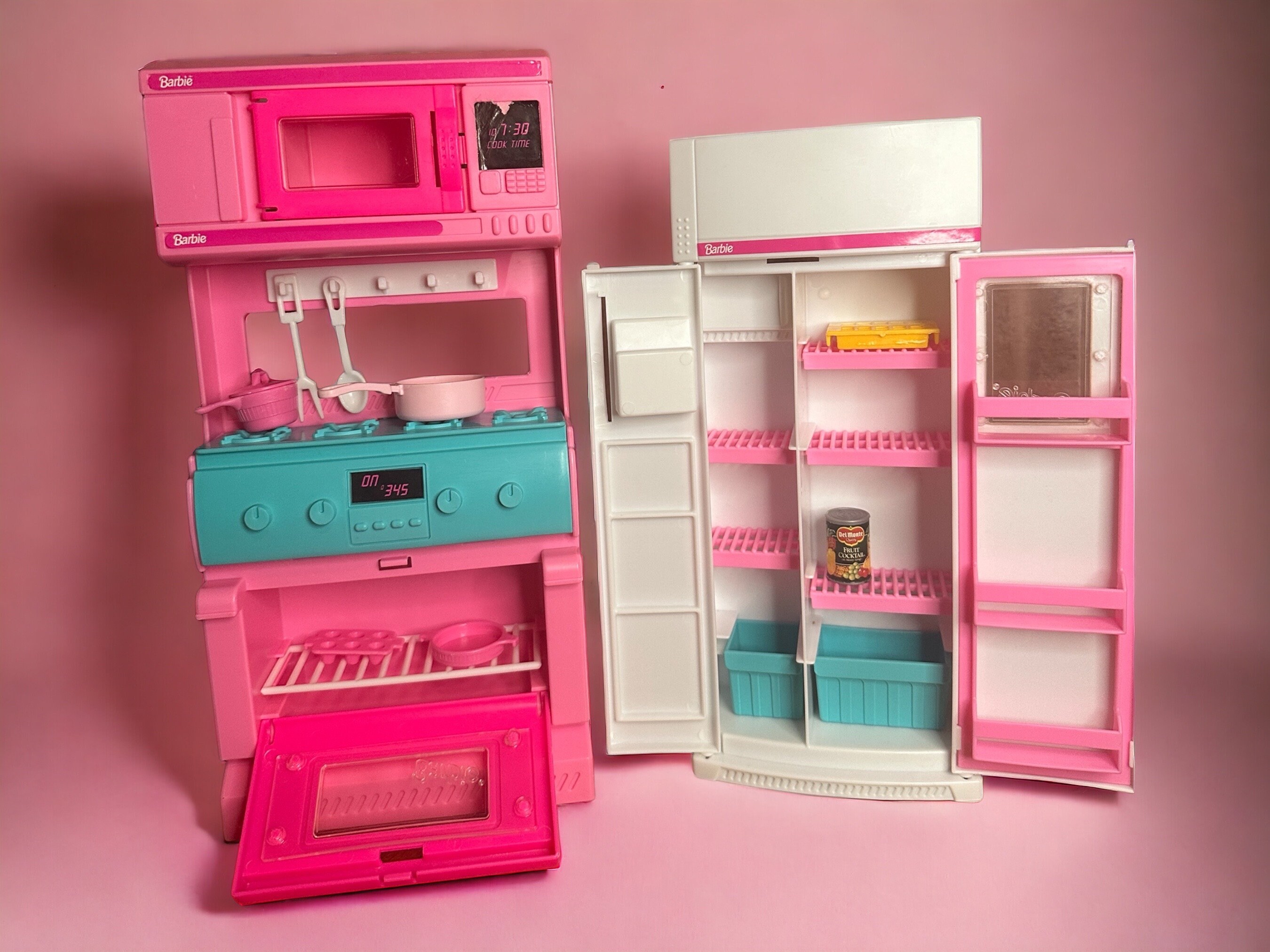 Vintage 90s Barbie Dreamhouse Furniture/refrigerator/sink and ...