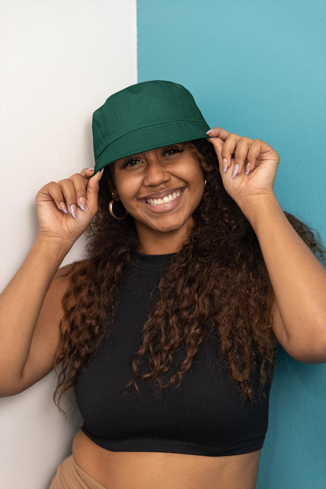 Emerald Green Bucket Hat Reversible Green Emerald Bucket Hat for Men ...