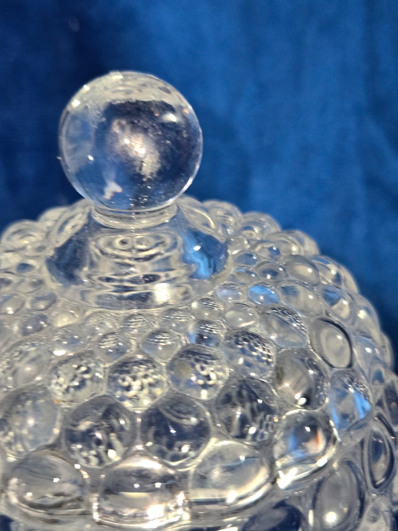 Vintage Bubble Embossed Glass Jar - Etsy