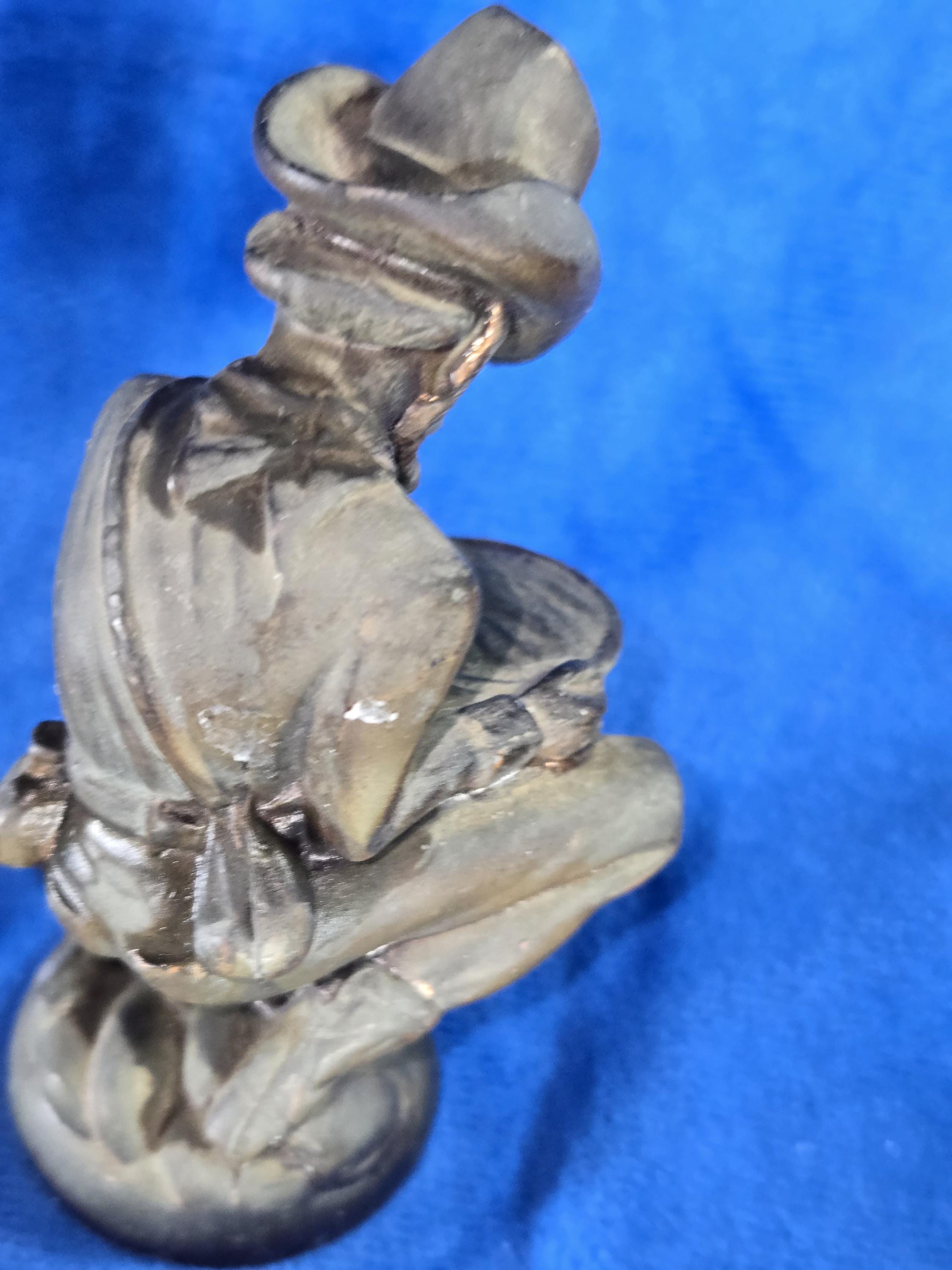 Vintage Cast Iron Miniature Figurine Miner - Etsy