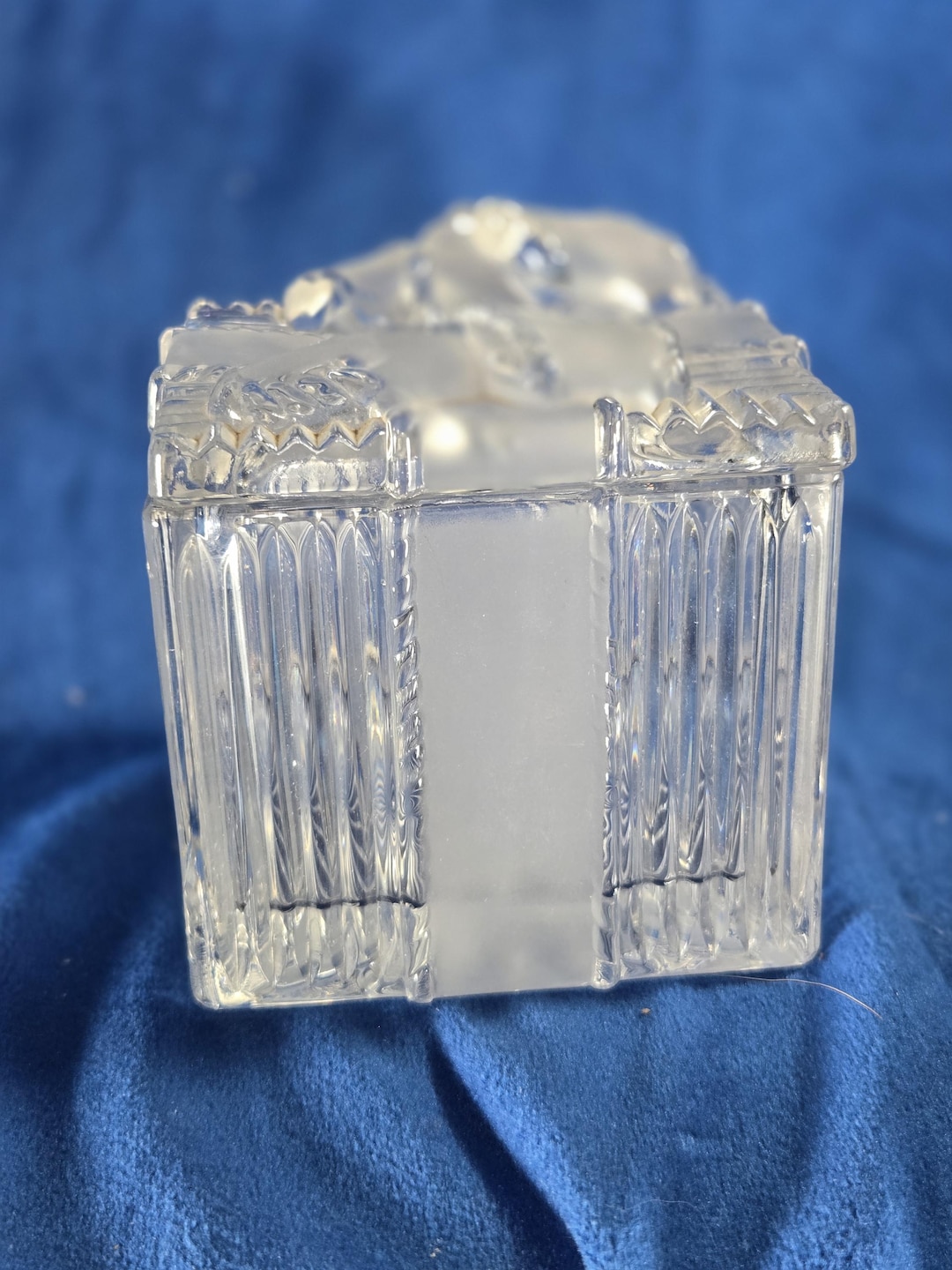 Vintage Lead Crystal Trinket Box With Bow Lid – Made in Germany, 3.25 ...