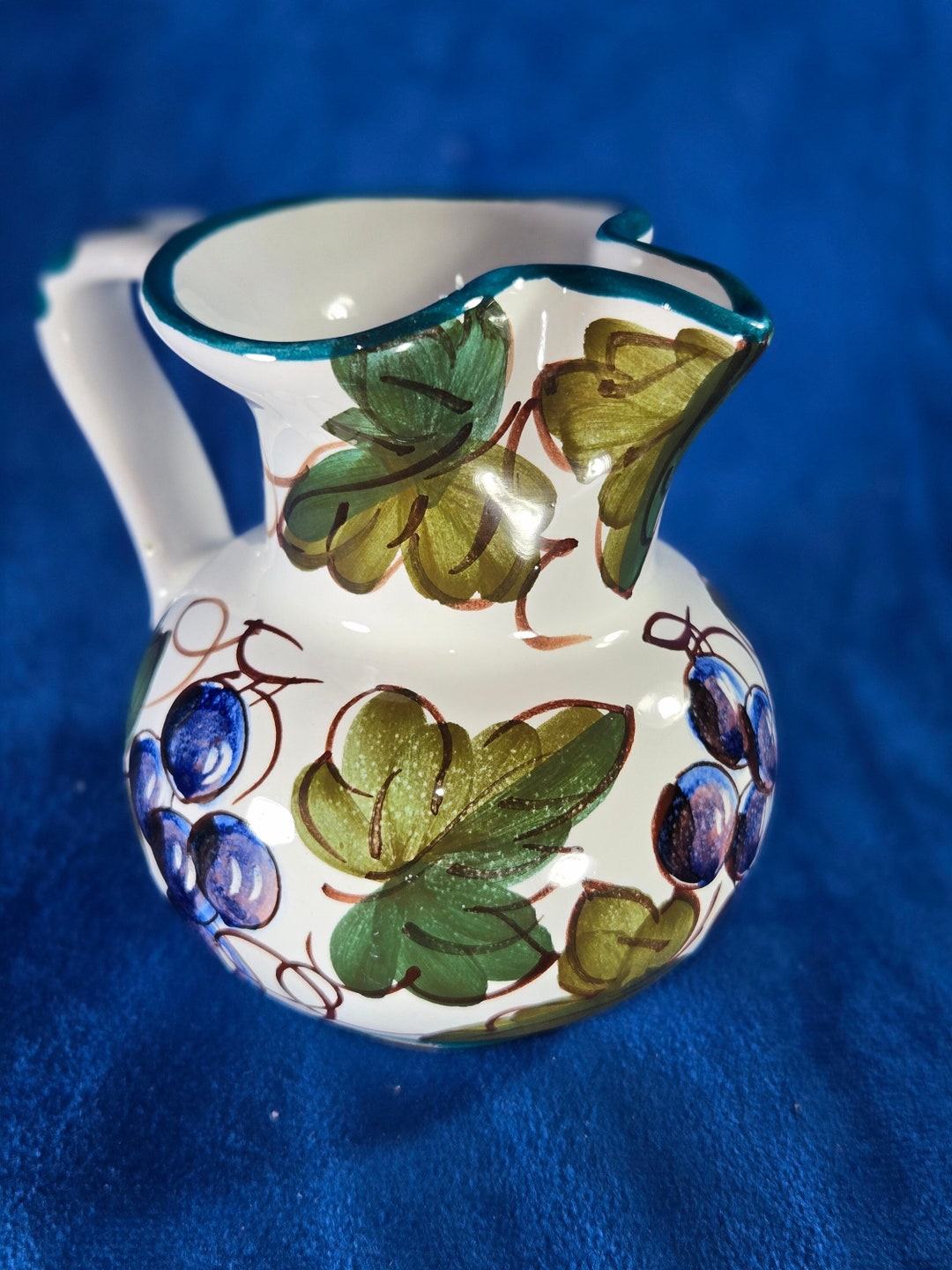 Vintage Italian Small Hand Painted Pitcher - Etsy