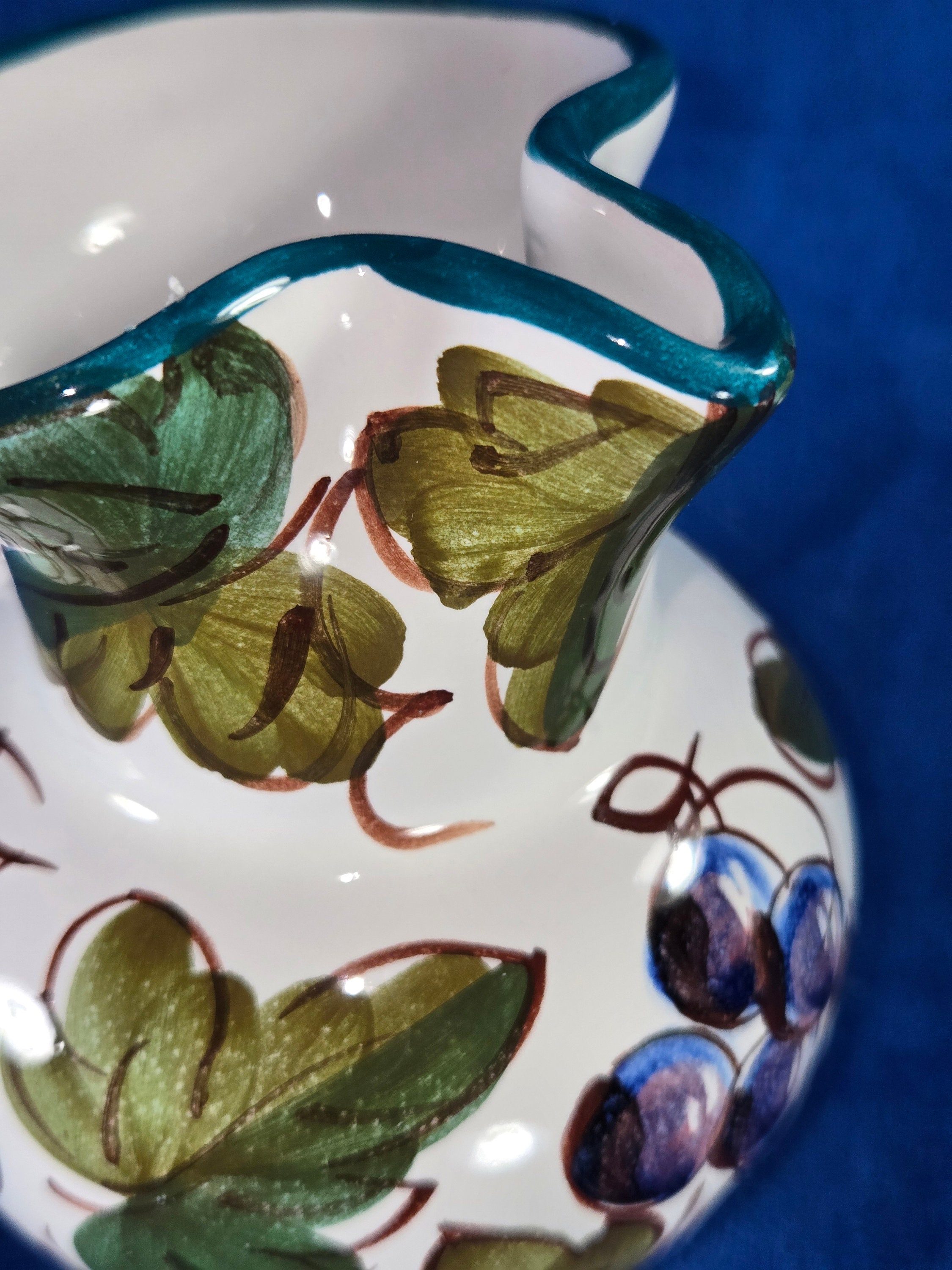 Vintage Italian Small Hand Painted Pitcher - Etsy