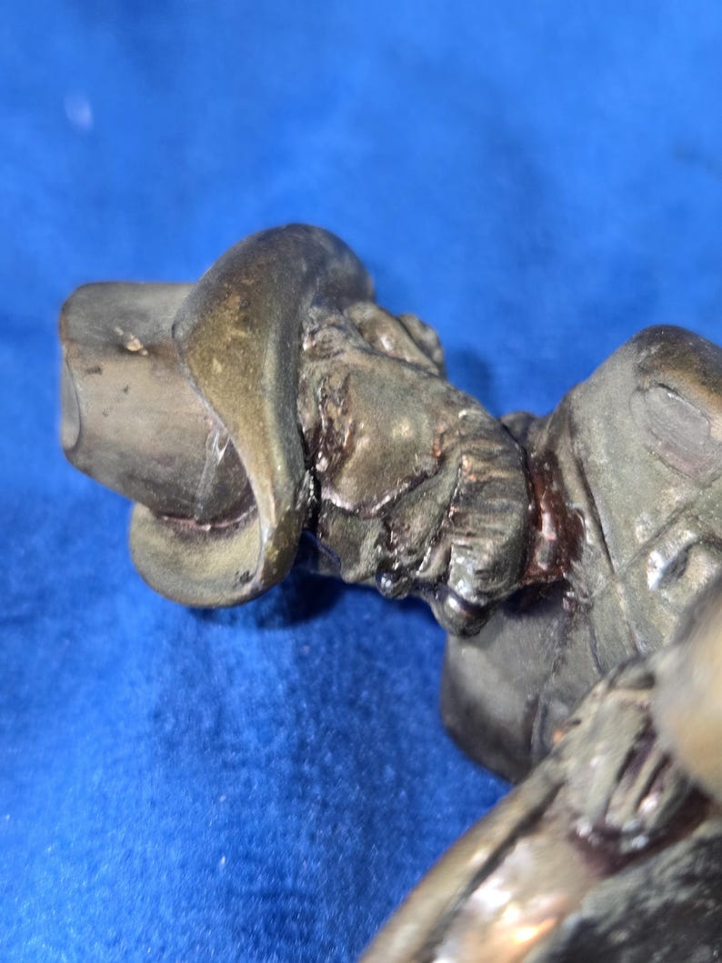 Vintage Cast Iron Miniature Figurine Miner - Etsy