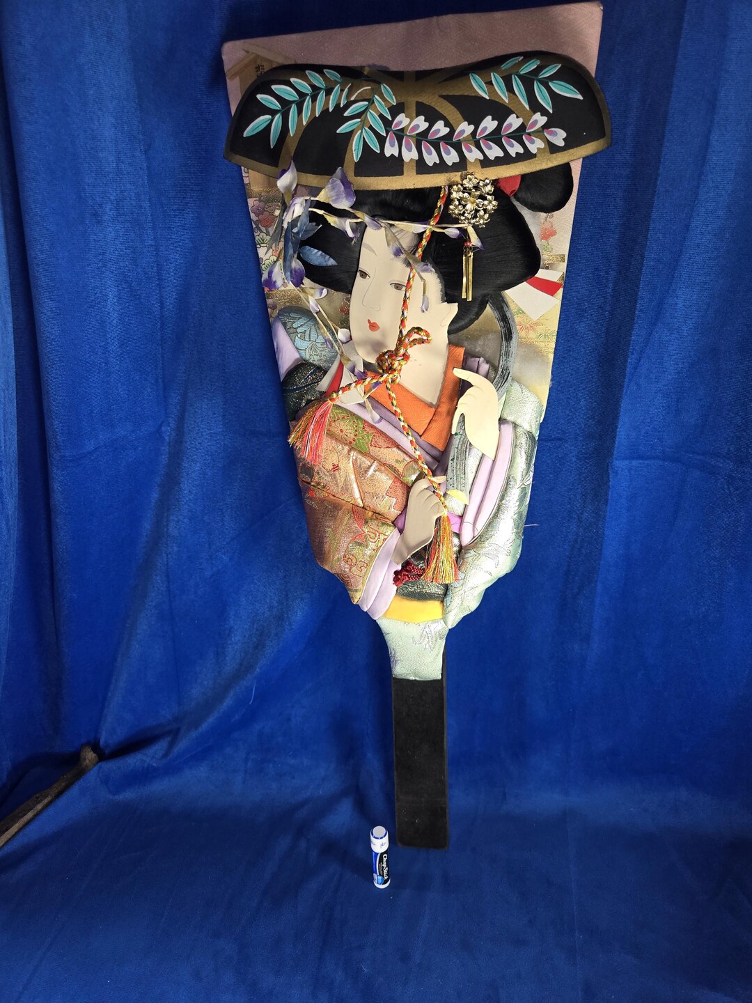 Vintage Japanese Edo Oshie Hagoita – Handcrafted Decorative Battledore ...