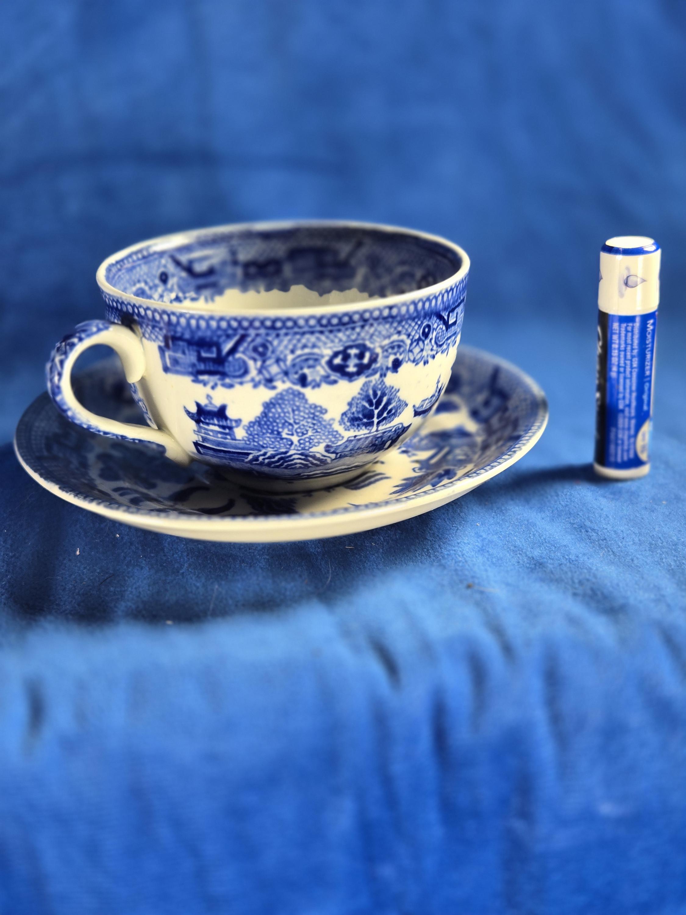 Vintage Adams England Blue Willow Tea Cup and Saucer Set – Japan ...