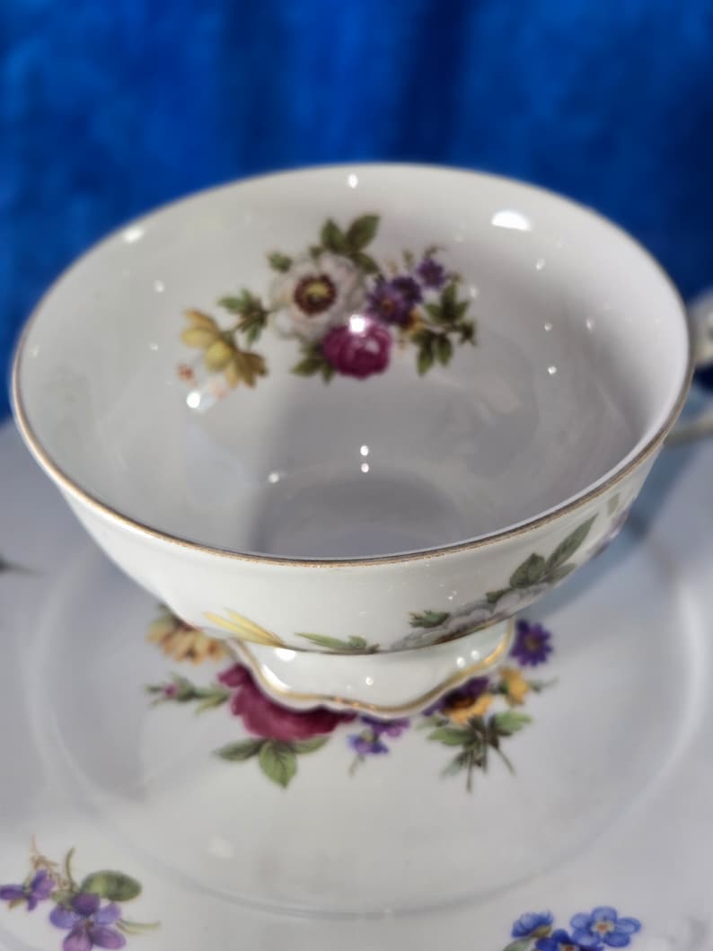 Vintage Meissen Floral by Mitterteich China - Elegant Cup and Saucer ...