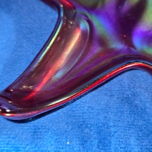 Vintage Starfish Iridescent Red Art Glass - Etsy