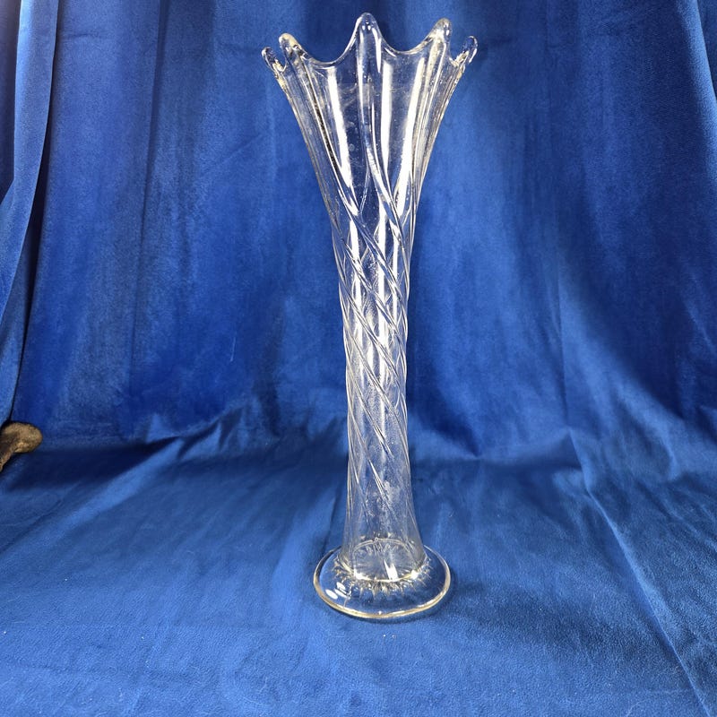 Tall Flute Glass Vase - Etsy
