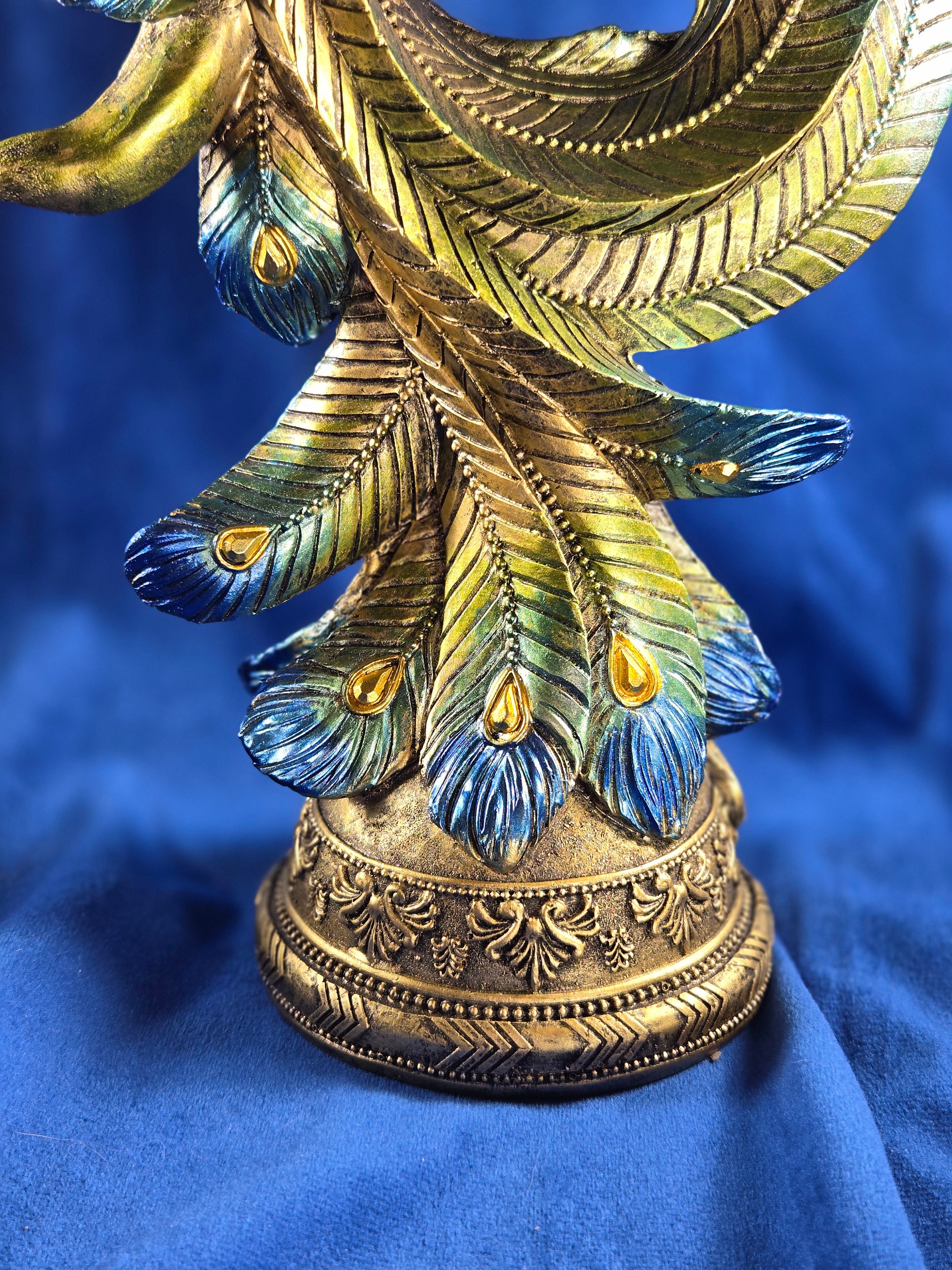 Vintage Indoor Decorative Peacock Figurine - Etsy