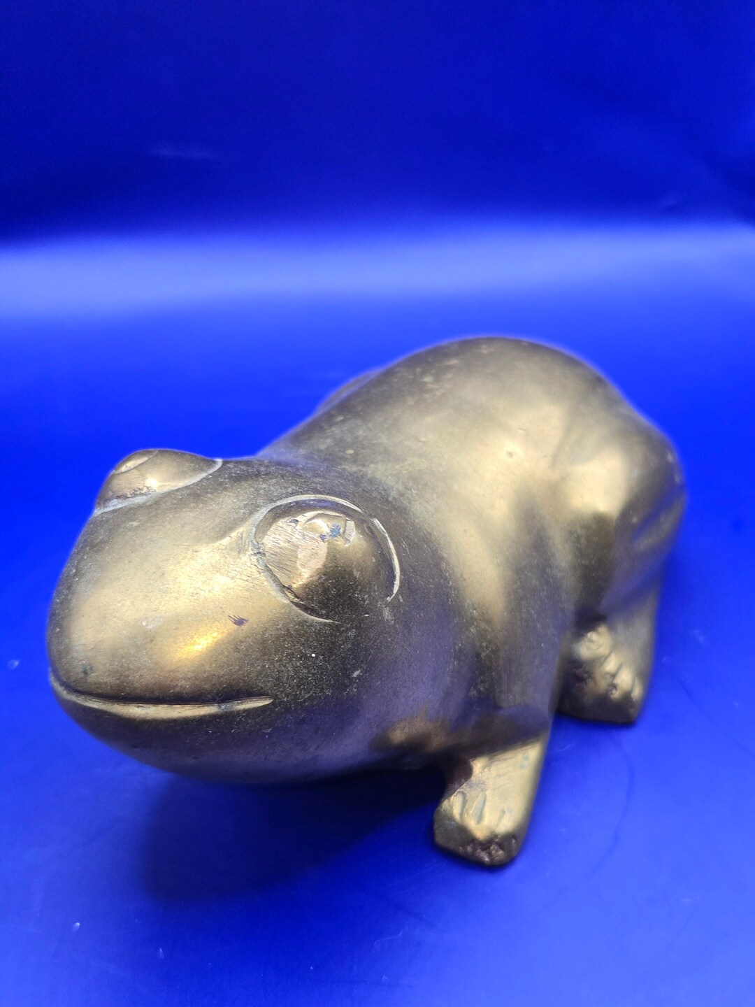 Vintage Brass Frog Paperweight - Etsy