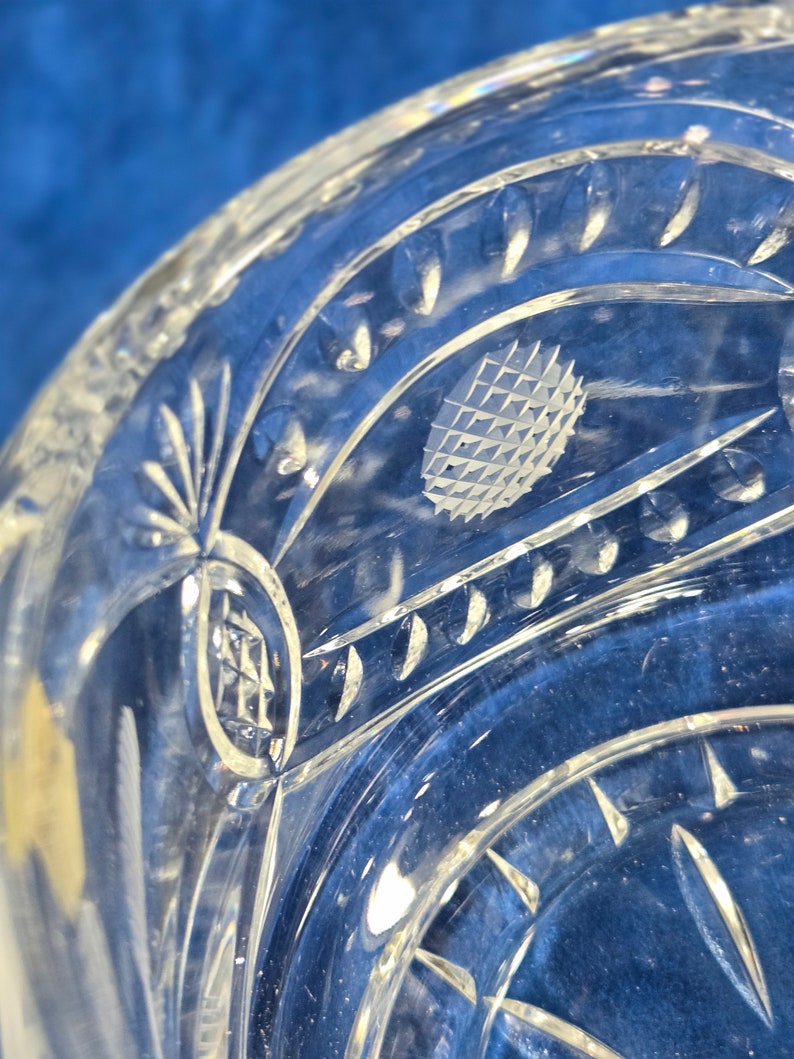 Vintage Polish Crystal Golf-themed Bowl - Handcrafted Cut Glass With ...