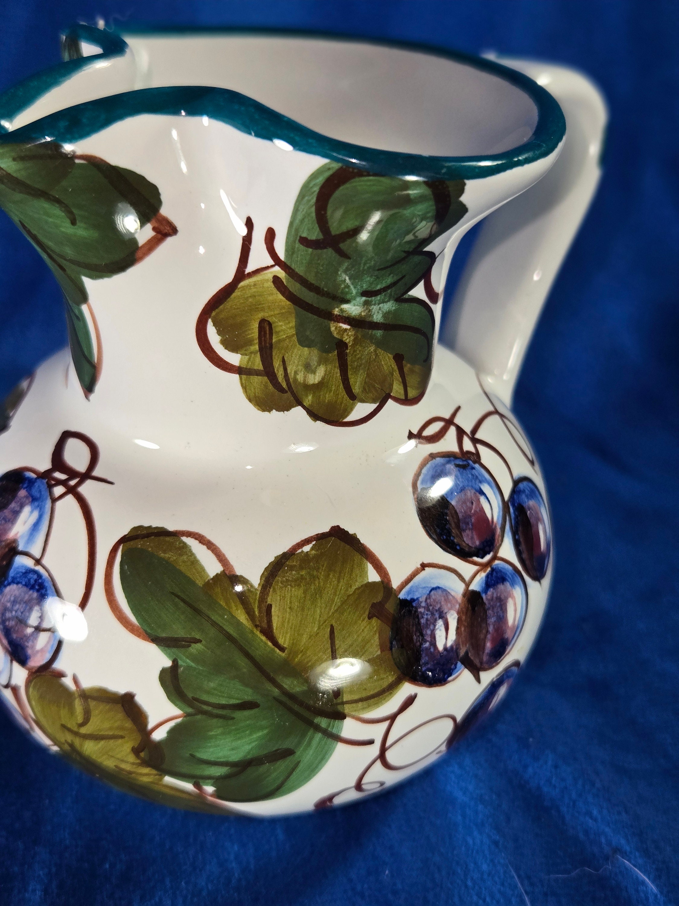 Vintage Italian Small Hand Painted Pitcher - Etsy