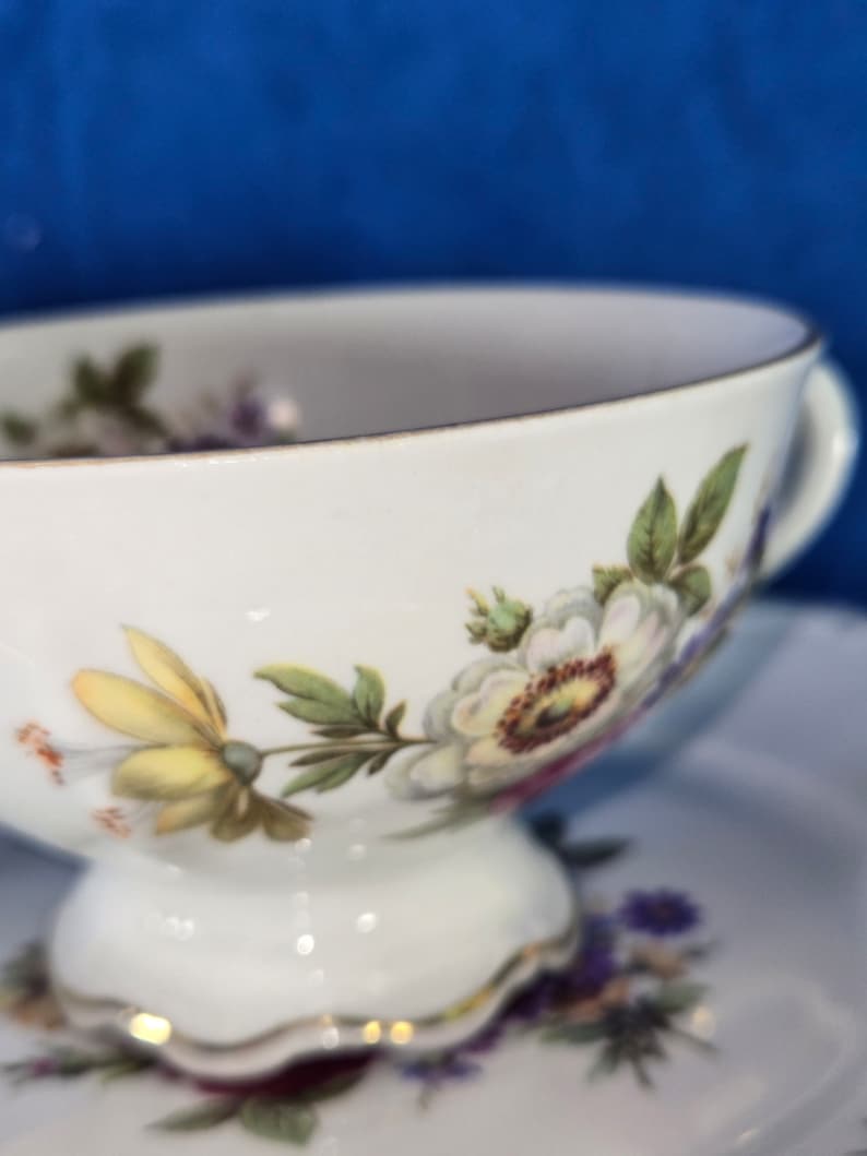 Vintage Meissen Floral by Mitterteich China - Elegant Cup and Saucer ...