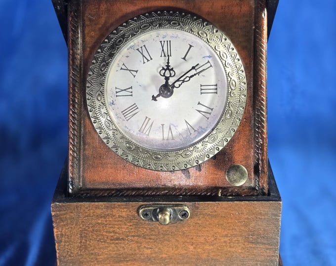 Vintage Wooden Trinket Box Clock (clock Still Works) - Etsy