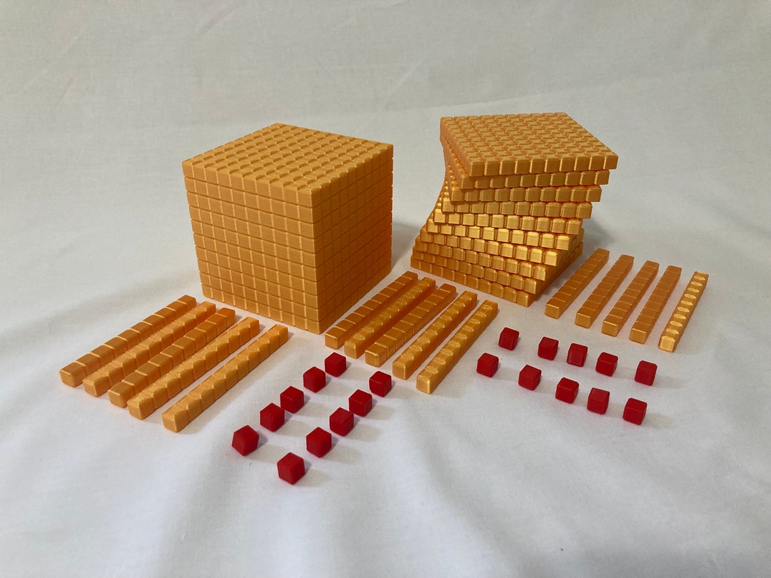 Montessori Math Manipulatives Base 10 Math Counting Kit Like Montessori ...