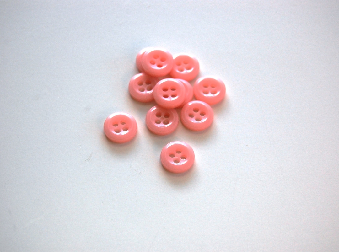 Vintage 1960s Pale Pink Buttons, Small Light Pink Buttons, Set 10 ...