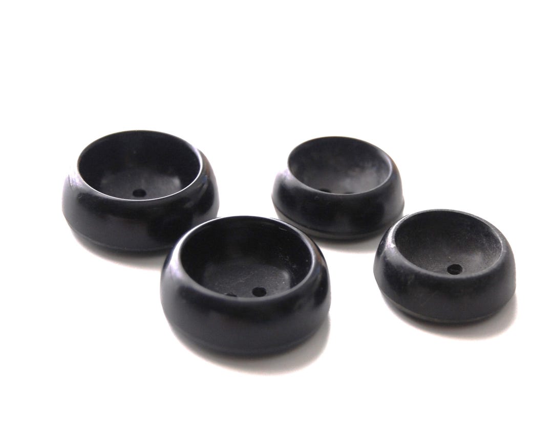 Vintage 1950s Black Recessed Buttons: Set of 4 Dressmaker Buttons - Etsy