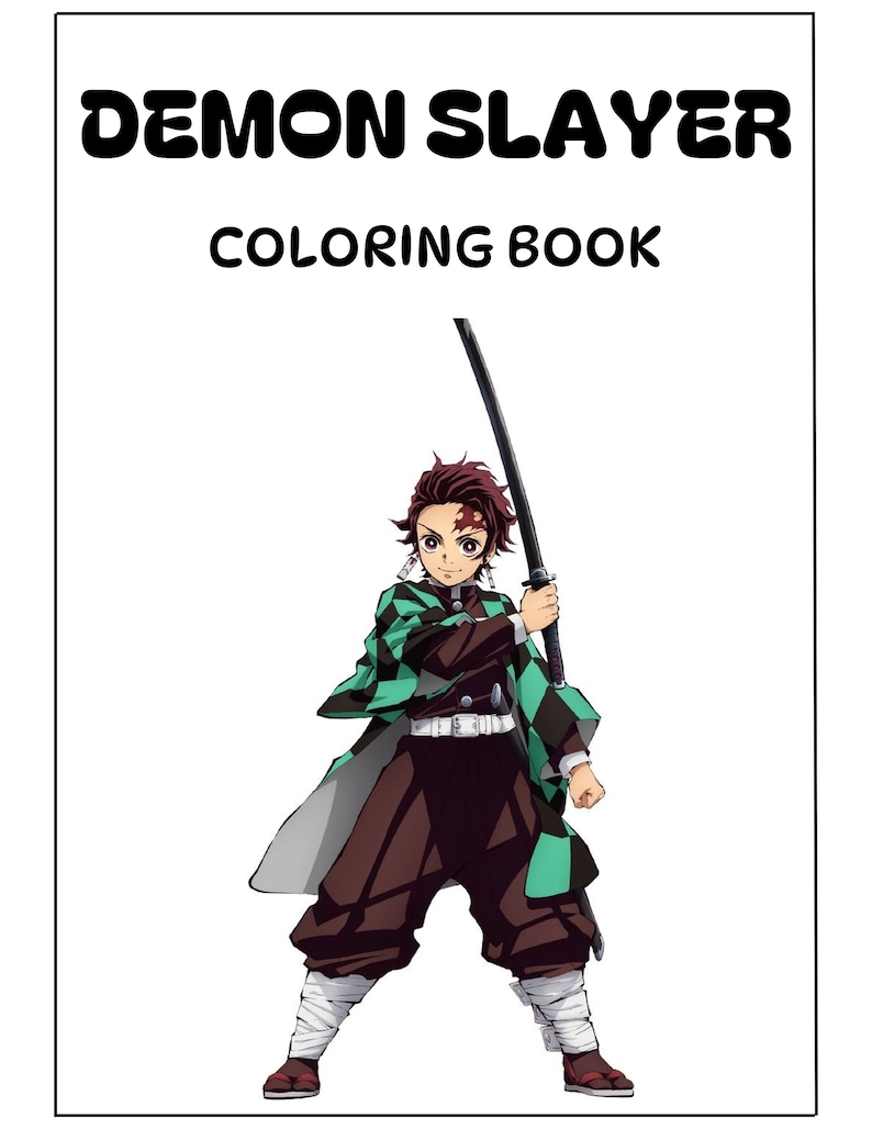 Demon Slayer | Kimetsu No Yaiba | Coloring Book | Digital Print - Etsy