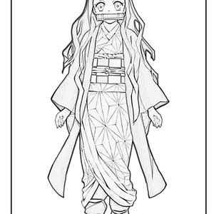 Demon Slayer | Kimetsu No Yaiba | Coloring Book | Digital Print - Etsy ...