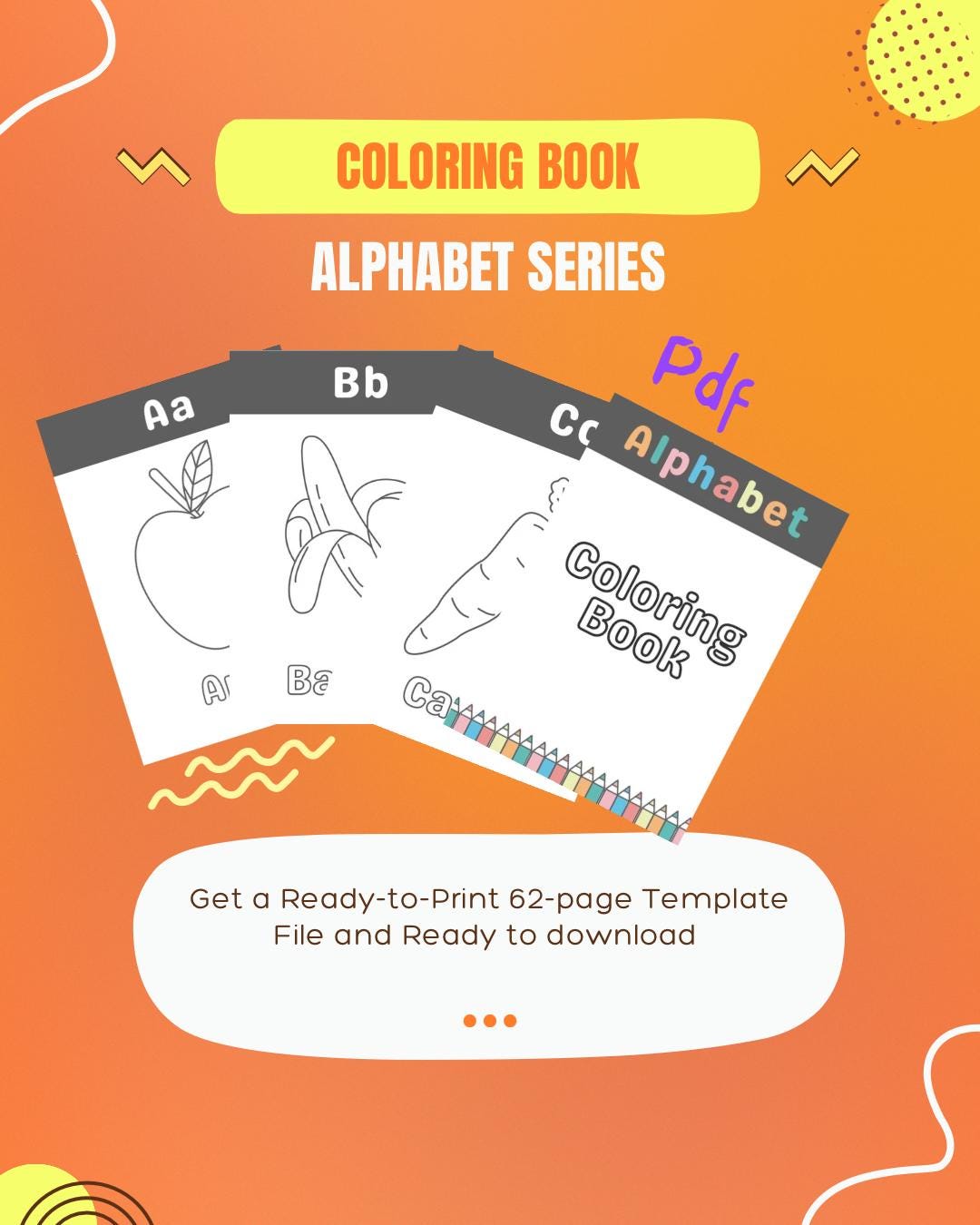 Knowing and Coloring the Alphabet Series| Coloring Book - Etsy