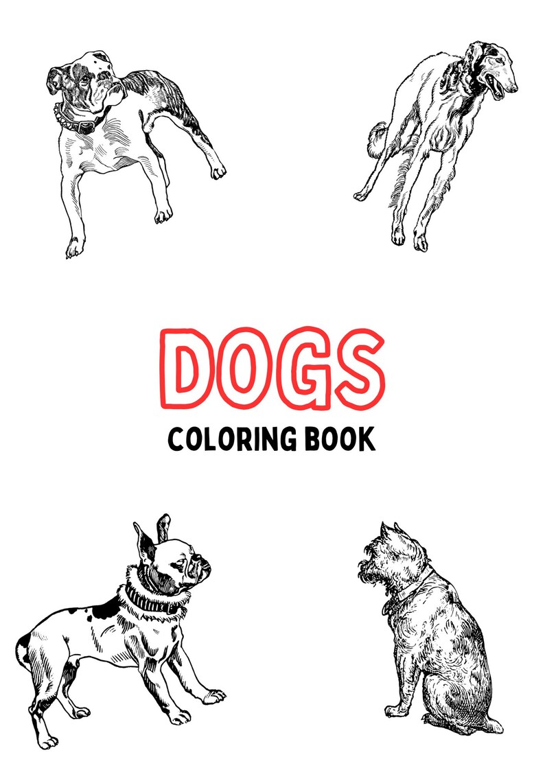 Dogs | Coloring Book | Digital Print - Etsy