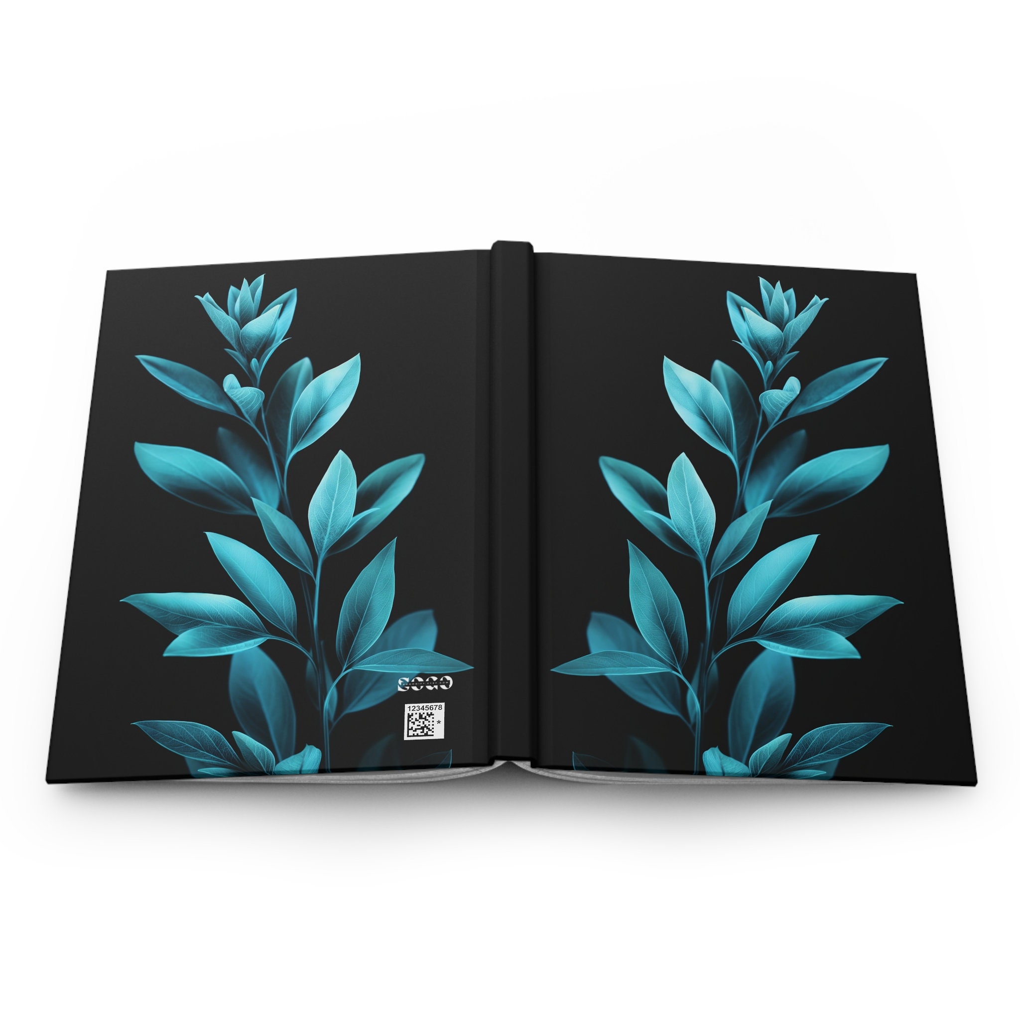 Plant Turquoise Journal Notebook Diary Planner Hardcover Teal Botany ...