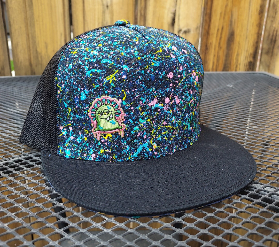 Alien - Paint Splatter With Fabric Brim Underside - One of a Kind ...