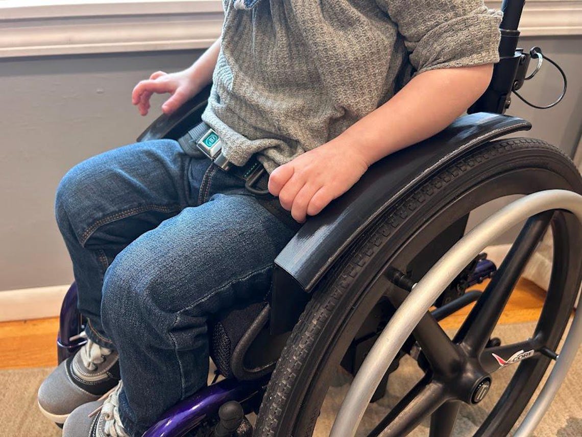 Pediatric Wheelchair Armrests | Protective Snap-on Guard | Fits Telite ...