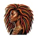 3 Beautiful Black Woman With Colored Locs, Clipart Ladies With Locs ...