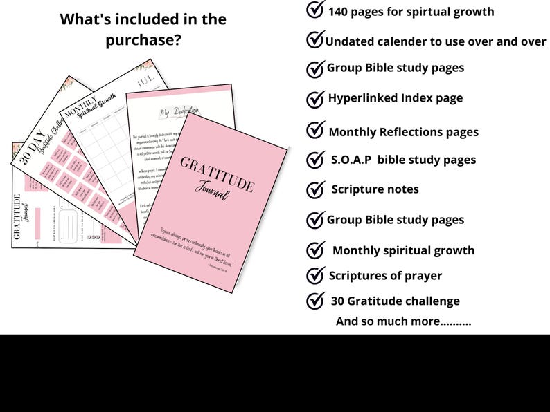 Prayer Journal. Bible Study Journal, Faith Journal, Hyperlinked Bible ...