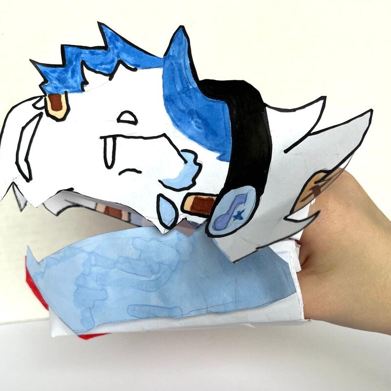 Dragon Puppet Paper - Etsy