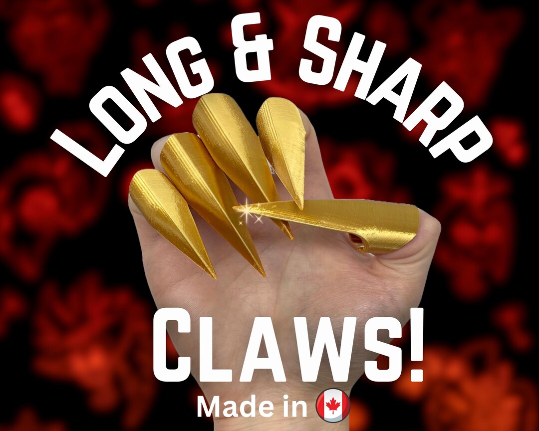 Long Finger Claws | Cosplay Finger Claws Gold Claws Plastic Claws ...