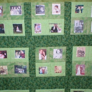 48 Photos Sewn Into a Memory Quilt Custom Made to Order - Etsy