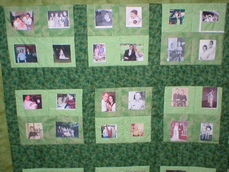 48 Photos Sewn Into a Memory Quilt Custom Made to Order - Etsy