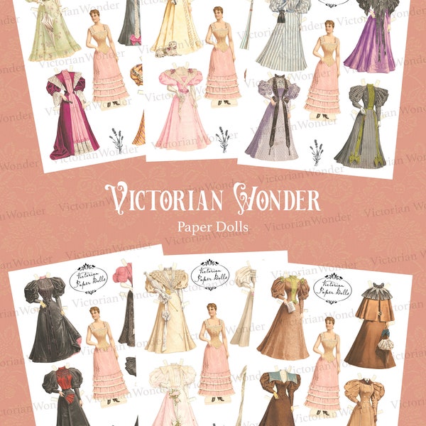 Victorian Paper Doll - Etsy
