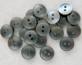 1 Grey Buttons WHOLESALE 4 Hole Buttons VINTAGE 25mm 40L Gray Buttons ...