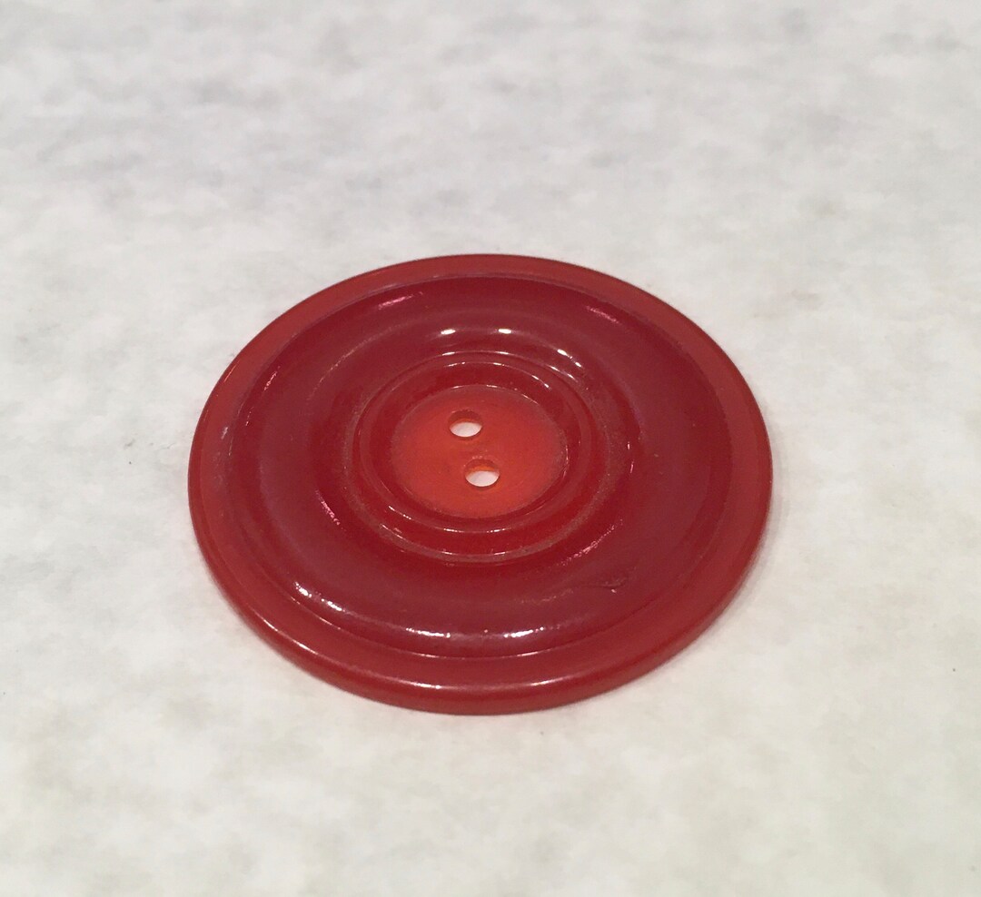 Very Large Vintage Red Button Buttons Vintage Buttons Red - Etsy