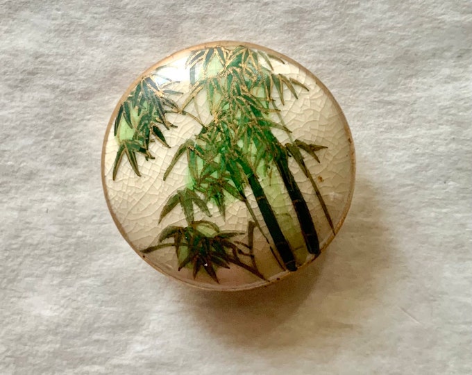 Vintage/antique Satsuma Button -bamboo Design-early 1900's-excellent ...