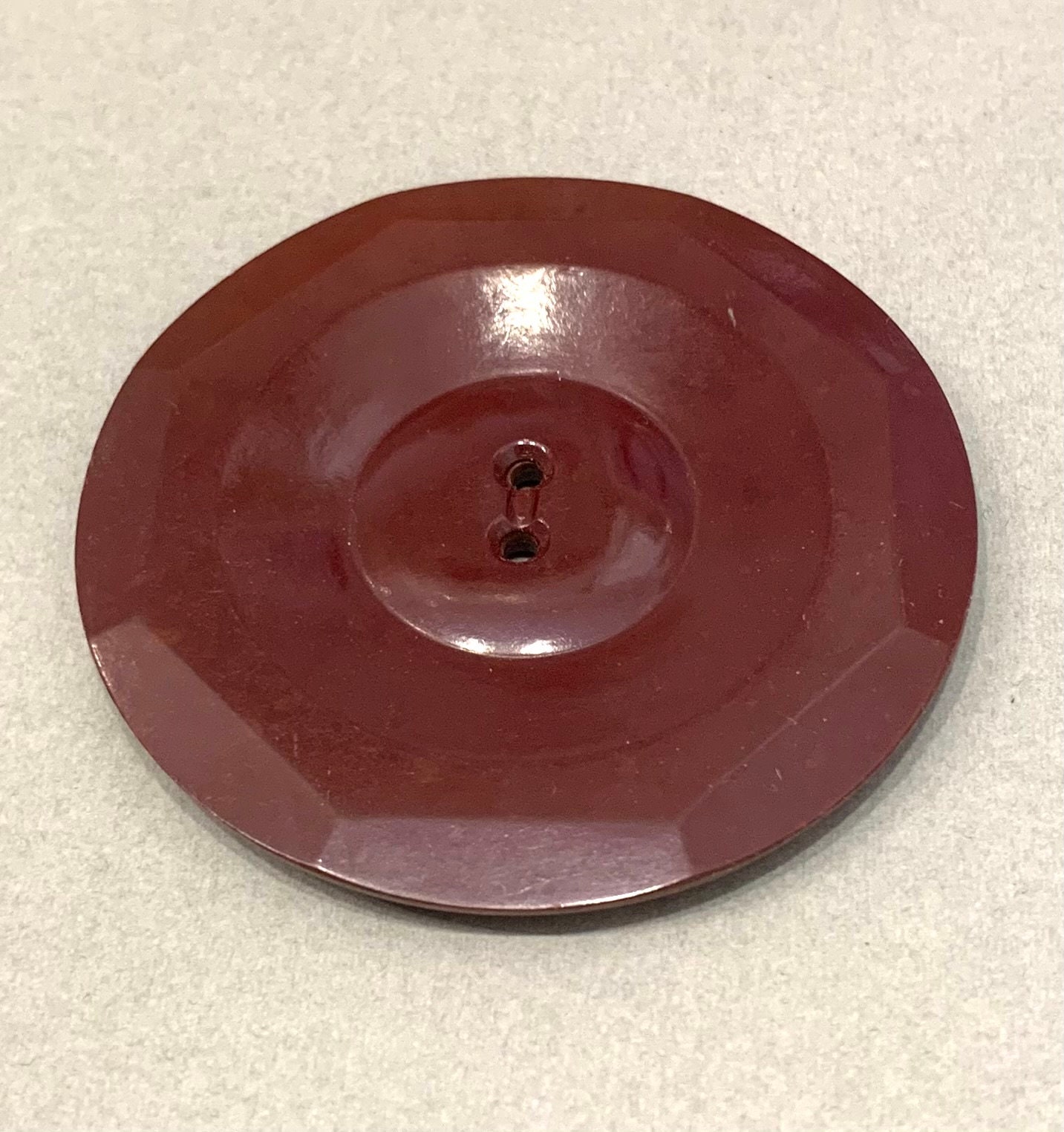 Vintage 1930's Extra Large Dark Red to Maroon Button-great for Crafts ...