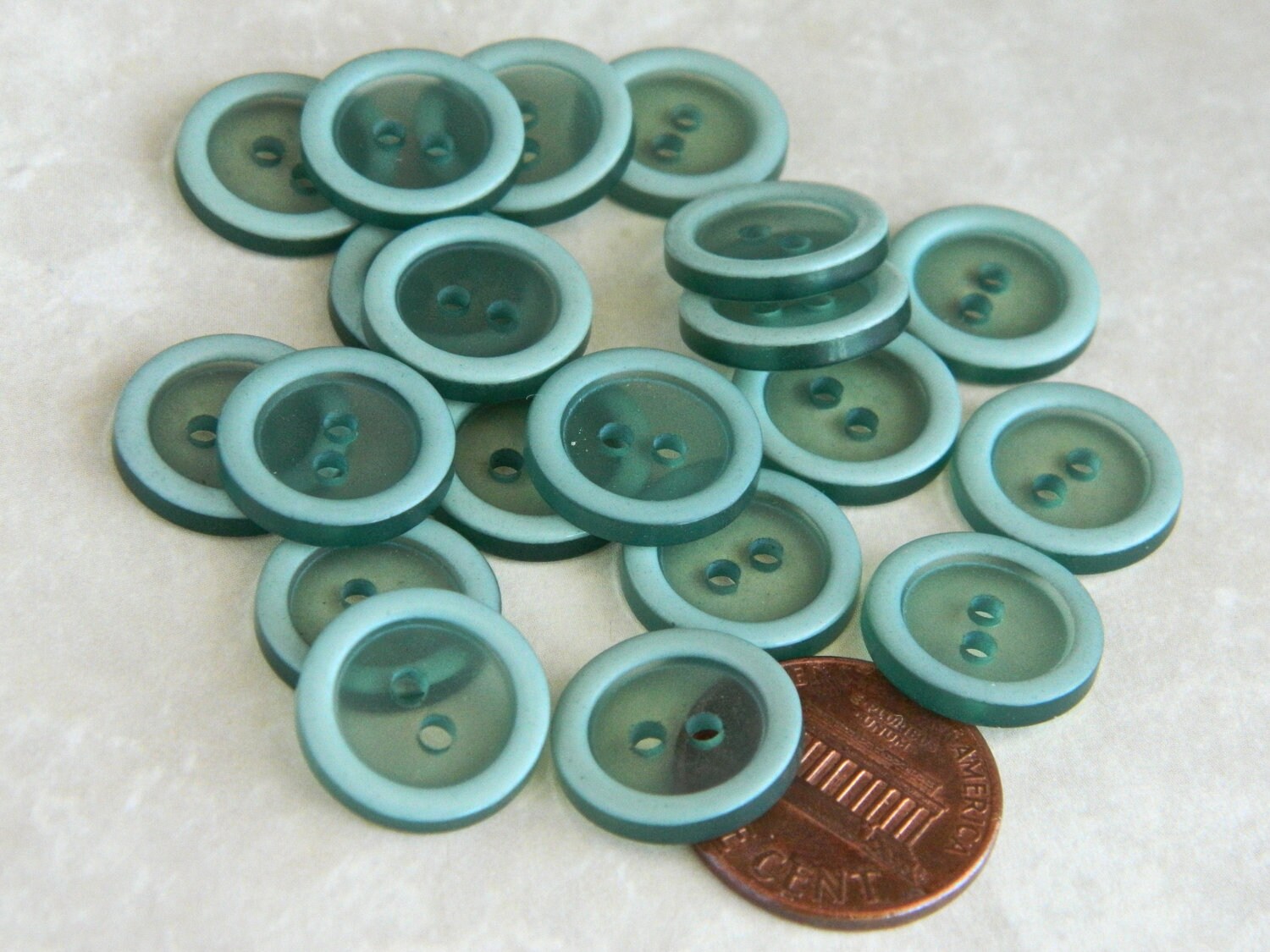 Vintage Buttons Green Buttons Set of 24 Vintage 1970's | Etsy