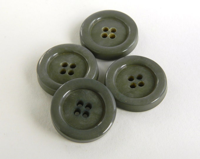Vintage Buttons, Green Buttons, Set of 24 Vintage 1970's Translucent ...