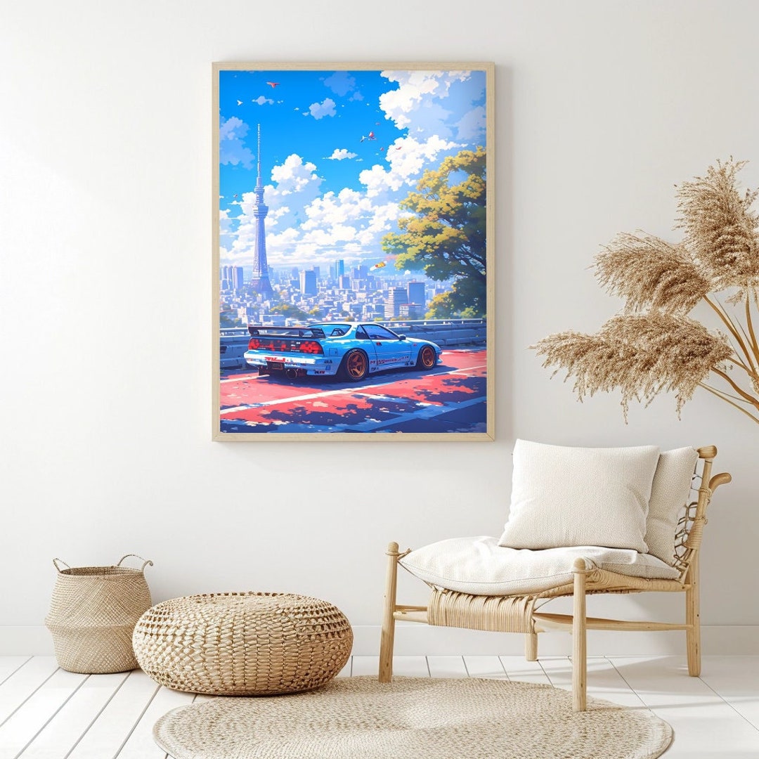 Honda Race Car in Japan Print Race Car Poster, Racing Car Wall Art ...