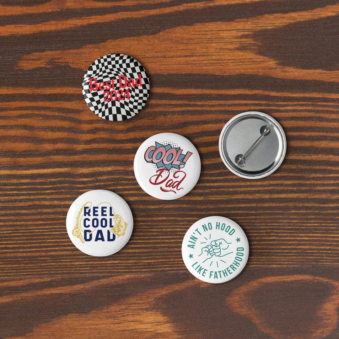 Father’s Day Set of Buttons - Etsy