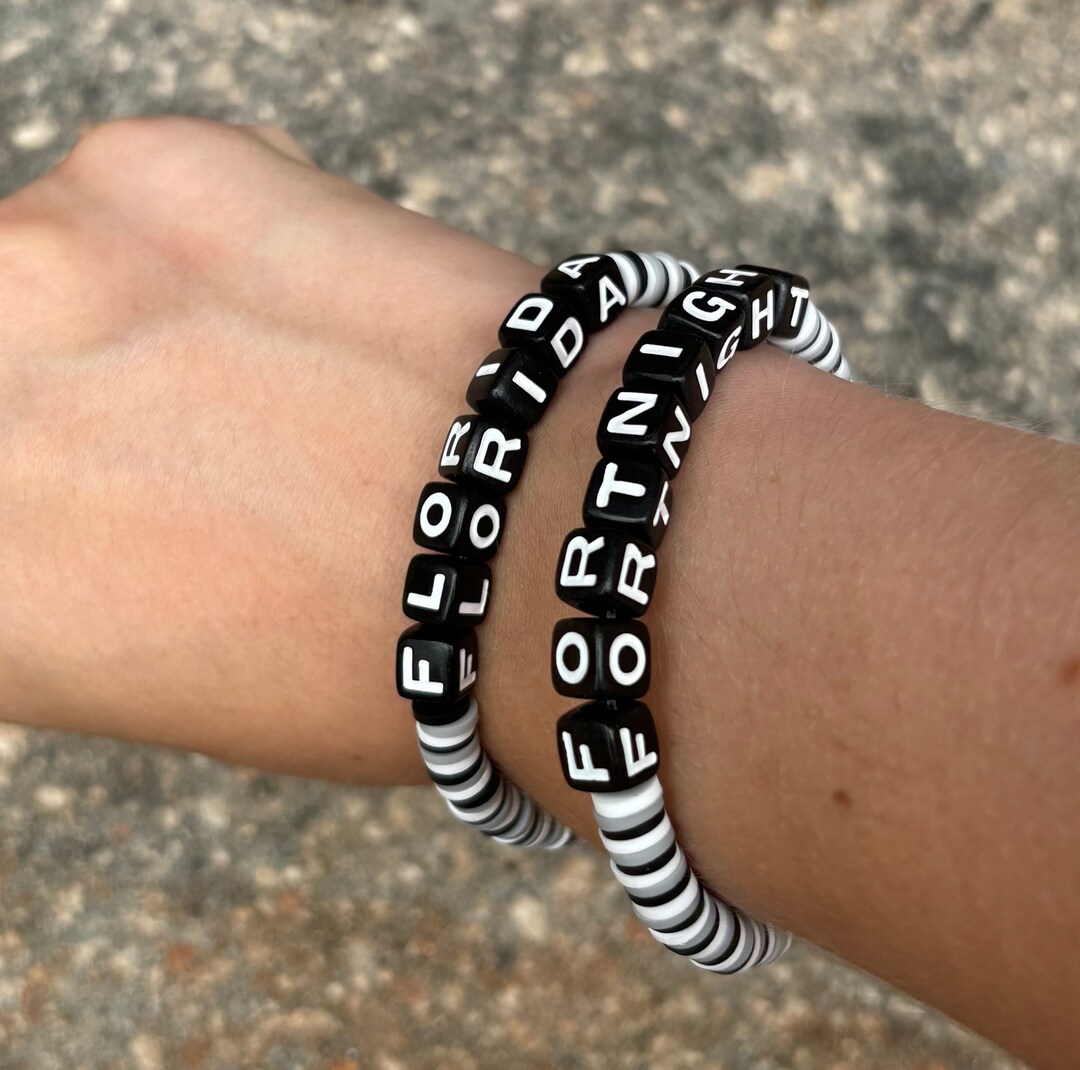 Letter Bead Bracelets, Florida and Fortnight, Set of 2 - Etsy
