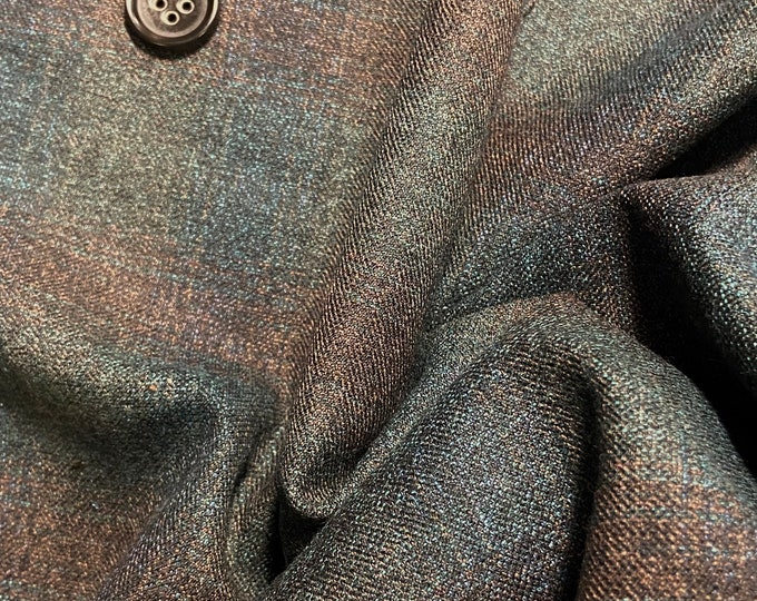 Italian Milled Wool/cotton Blend Plaid Fabric - Etsy