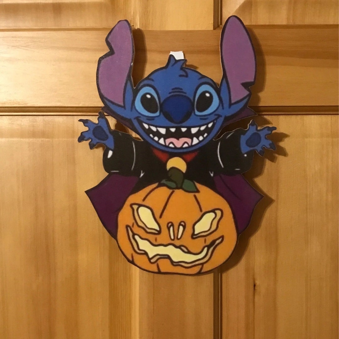 LILO and Stitch Halloween Inspired Sign Hand Cut 1/2 Thick Wooden ...