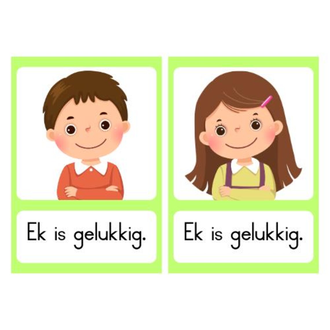 A4 Afrikaanse Emosie Tema Kaarte - Etsy
